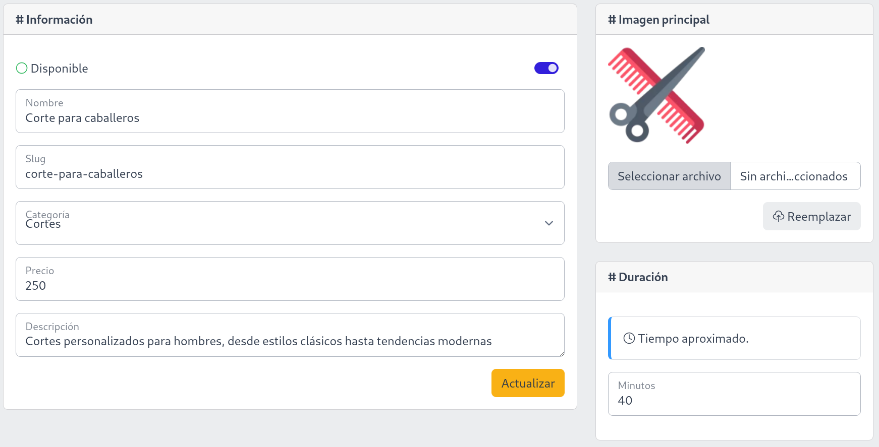 BarberStudio · Sobre el sistema